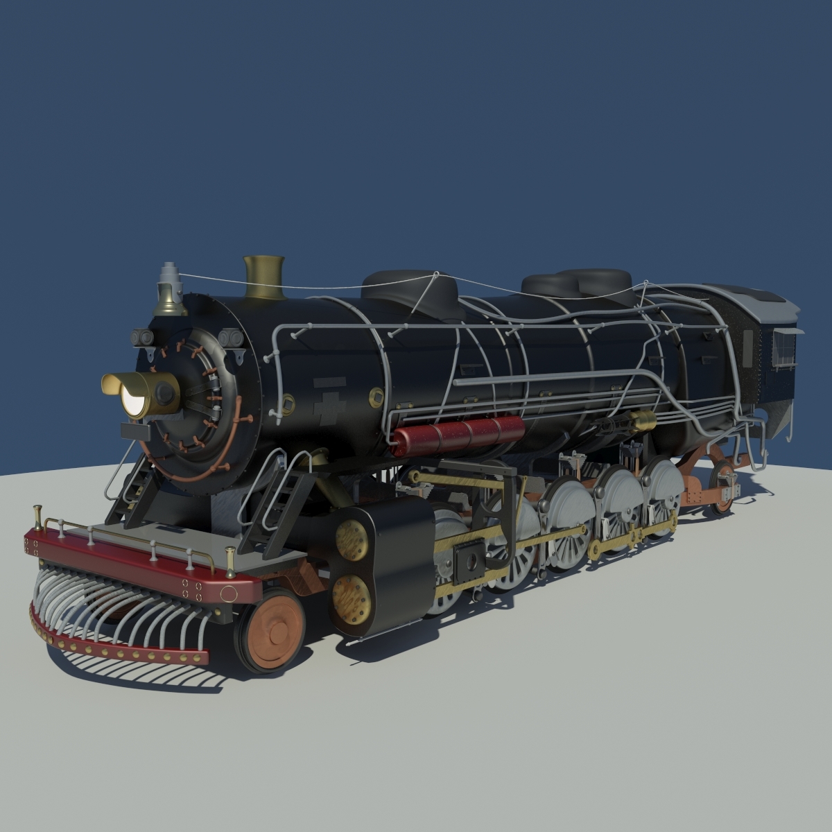 3d train locomotive model