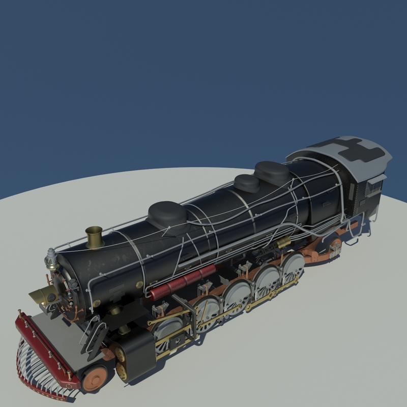 3d train locomotive model