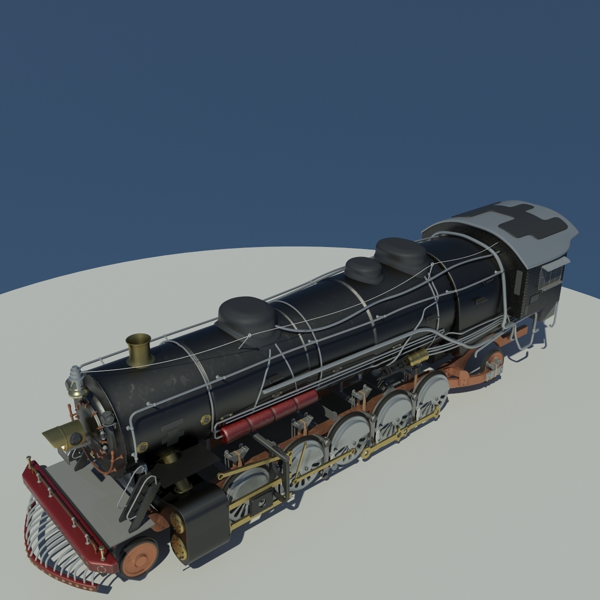 3d train locomotive model