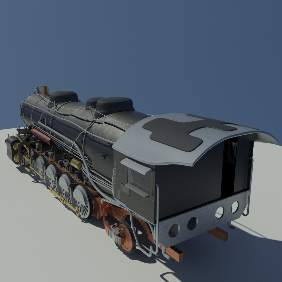 3d train locomotive model