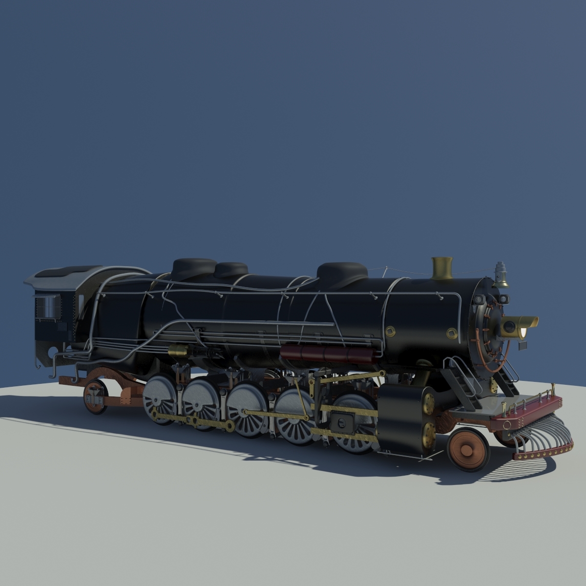 3d train locomotive model