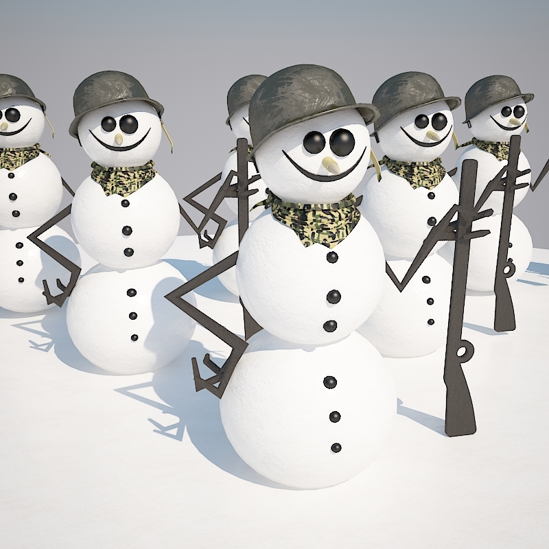 soldier snowman 3d max