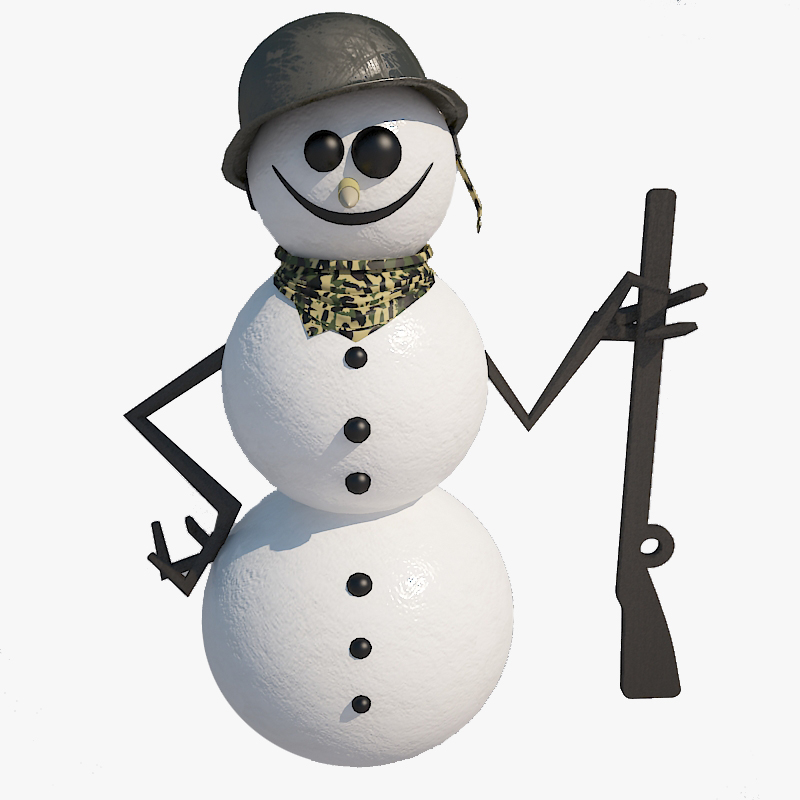 soldier snowman 3d max