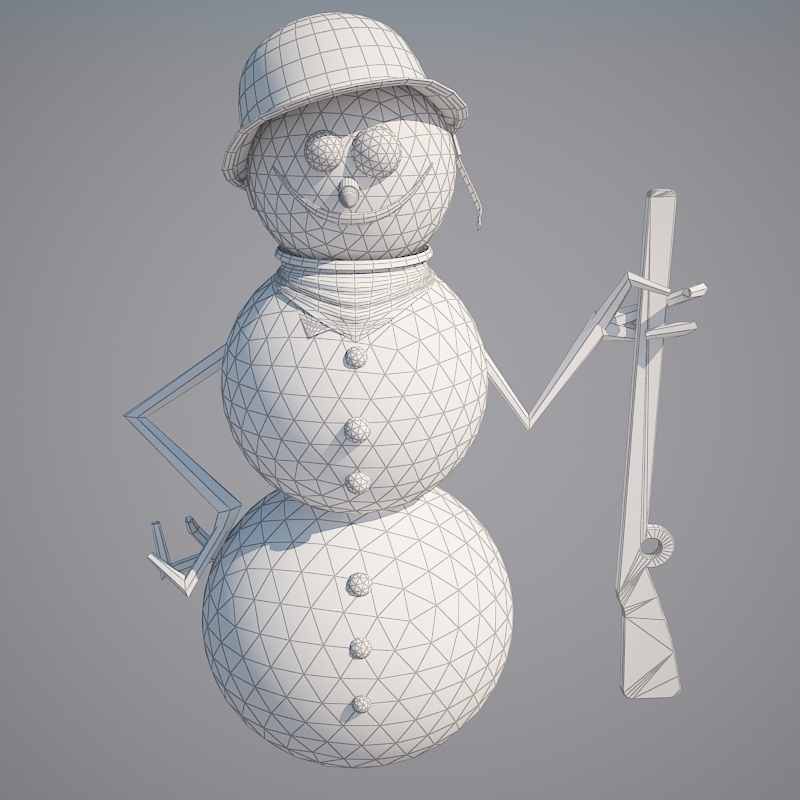 soldier snowman 3d max