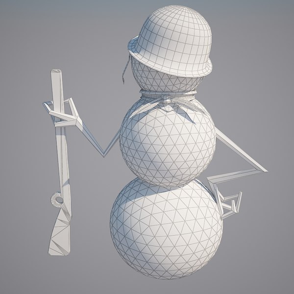soldier snowman 3d max