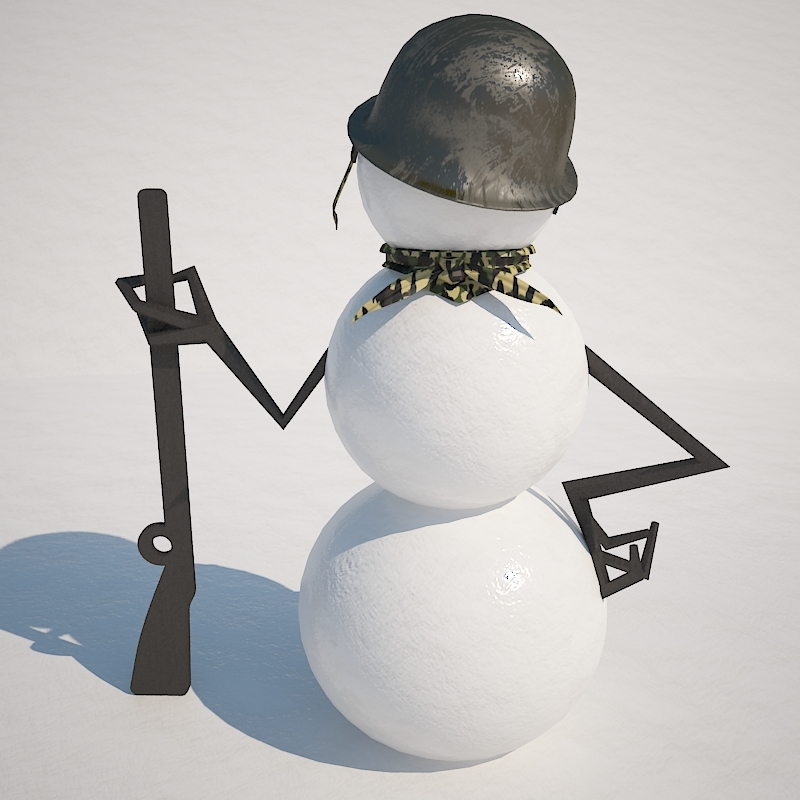 soldier snowman 3d max