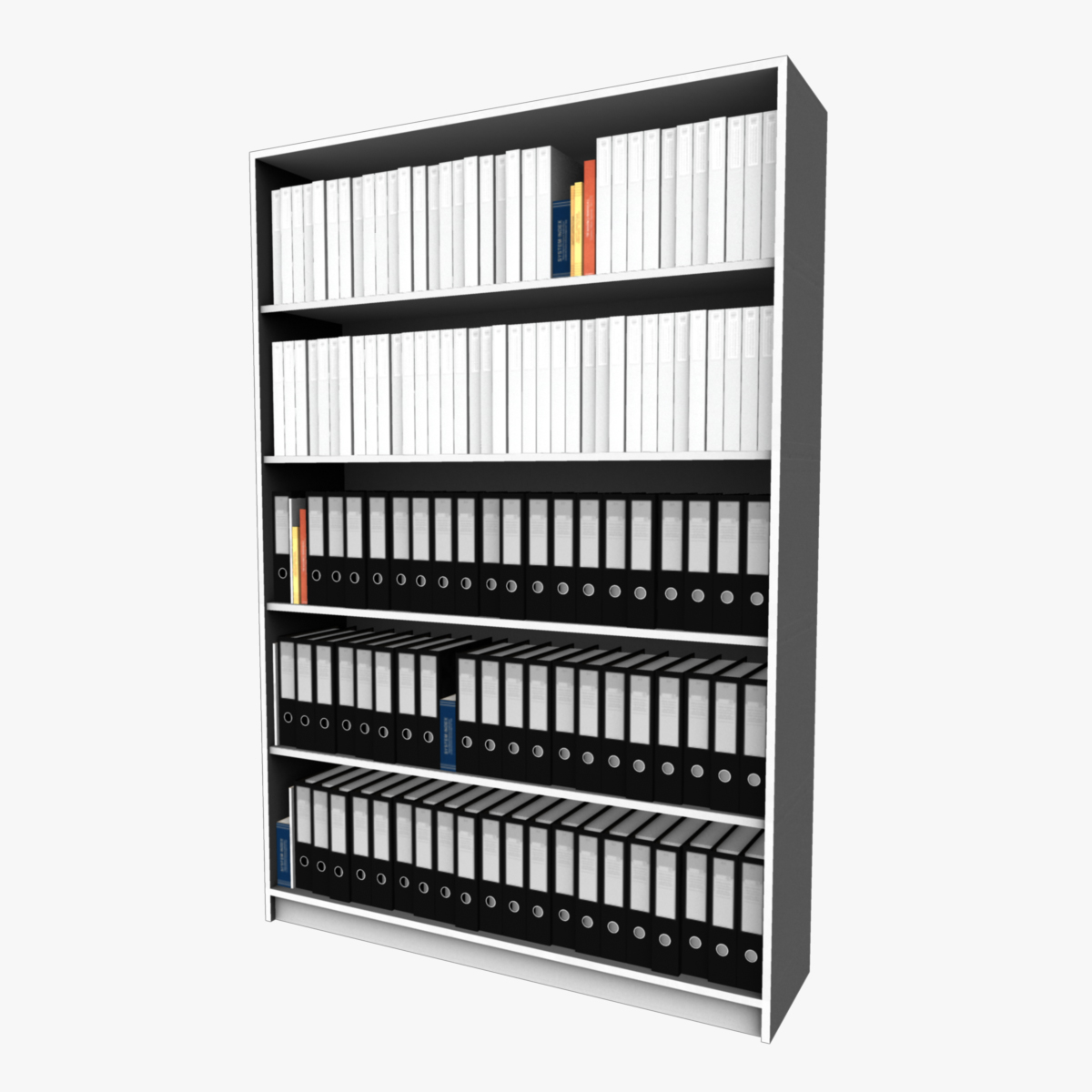 3d model of file storage shelving