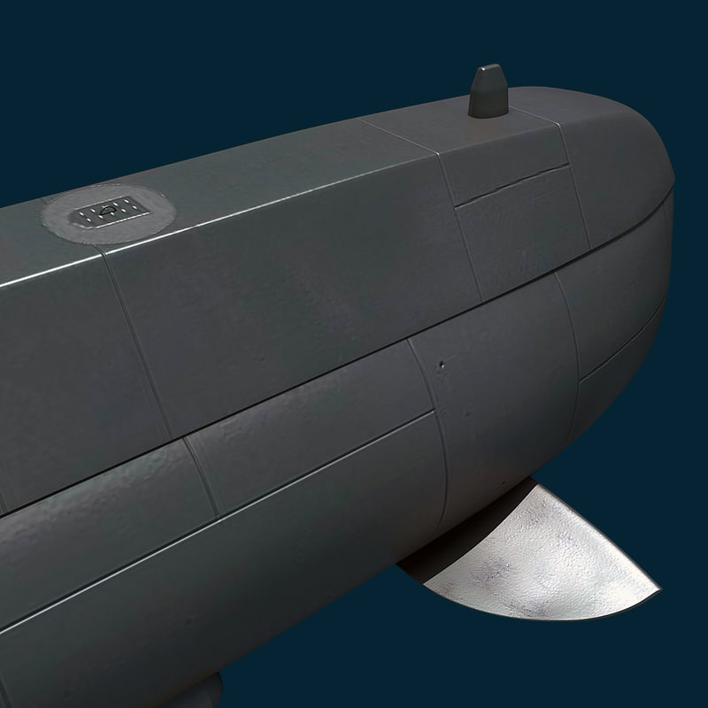 german submarine type 209 3d model