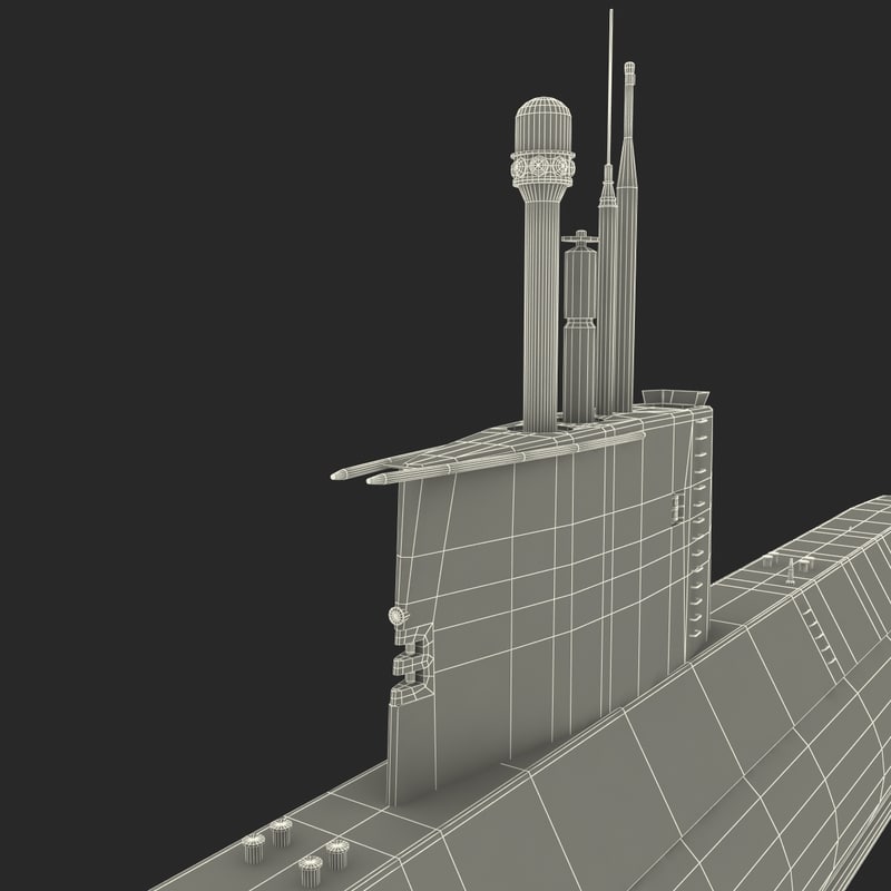 german submarine type 209 3d model