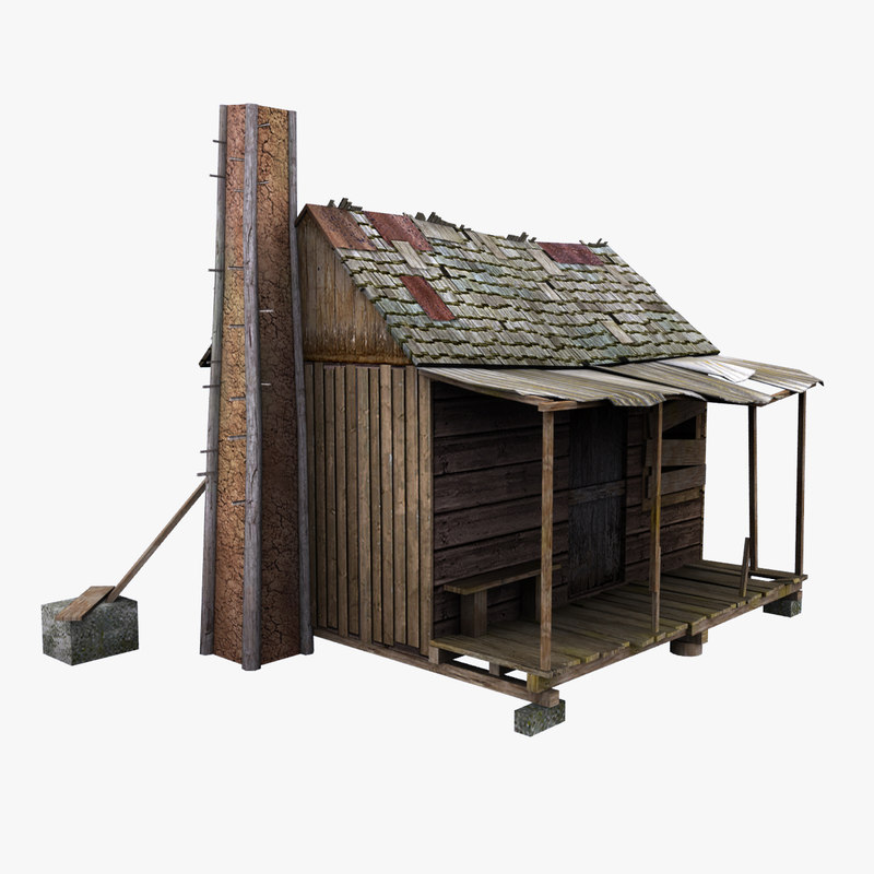3ds max old wooden house games
