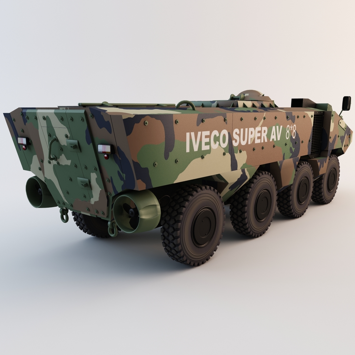 3d model iveco superav 8x8 armored