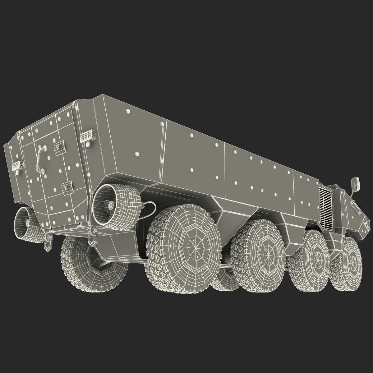 3d model iveco superav 8x8 armored