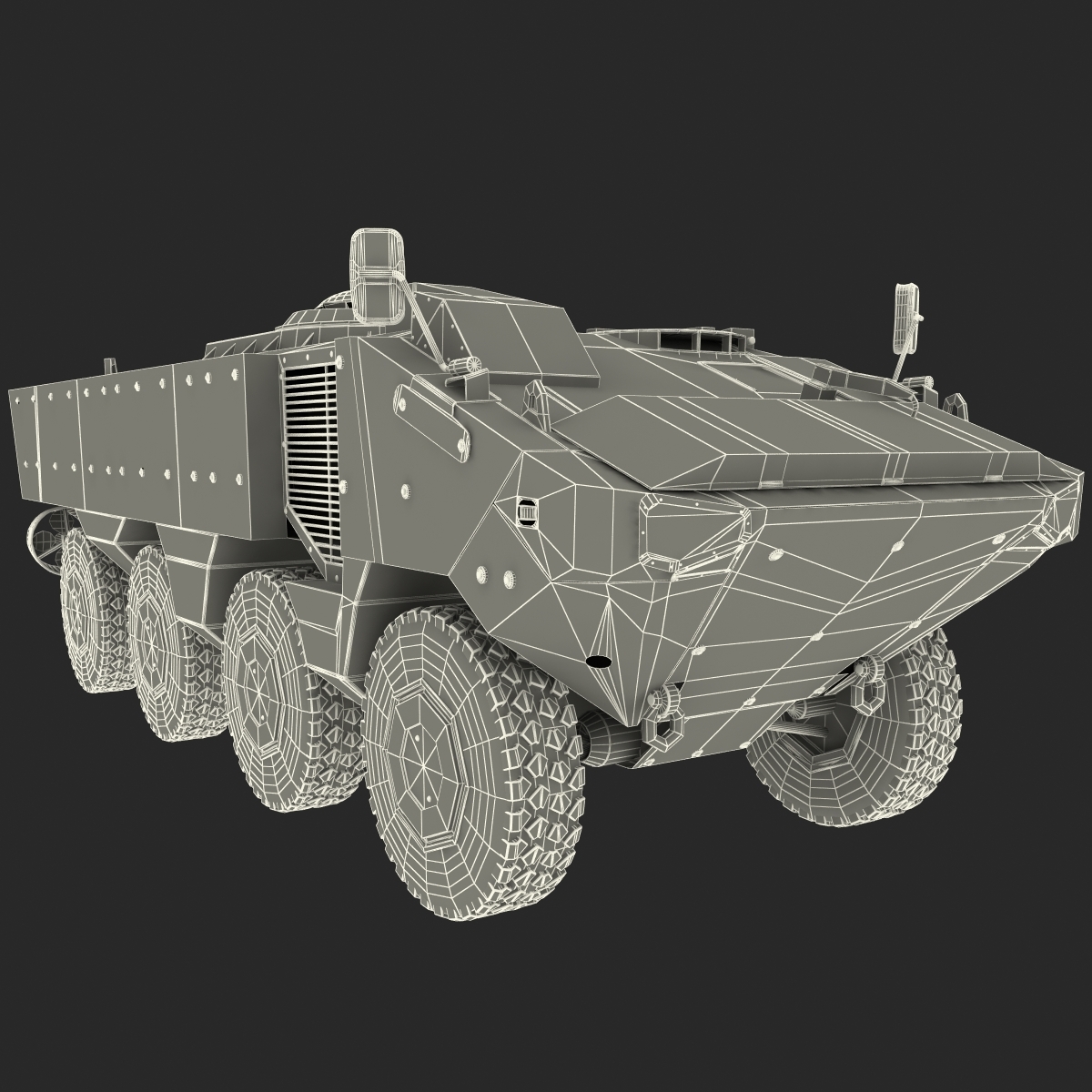 3d model iveco superav 8x8 armored