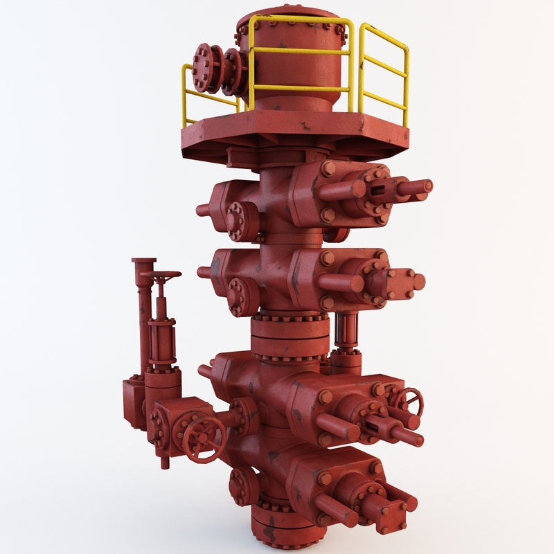 3d model rig bop stack