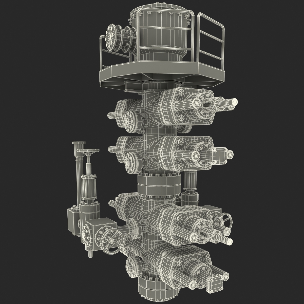 3d model rig bop stack