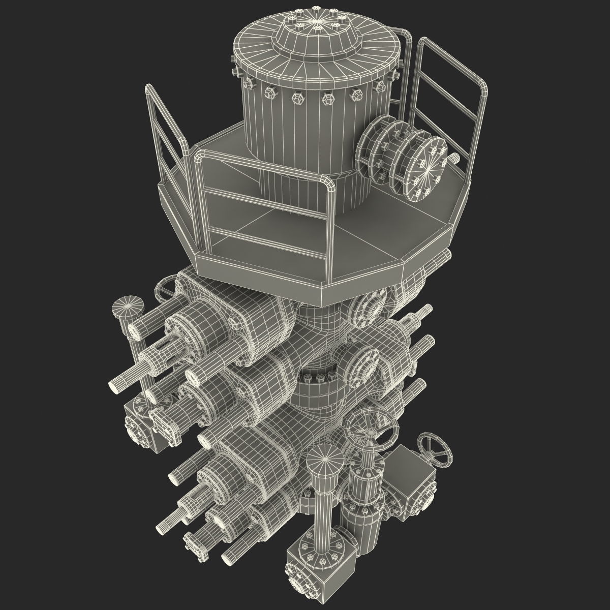 3d model rig bop stack