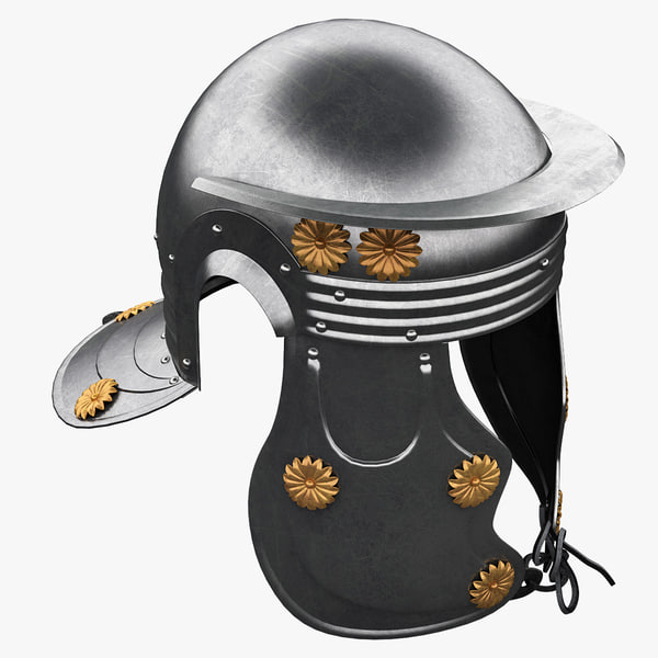roman officer helmet 3d 3ds