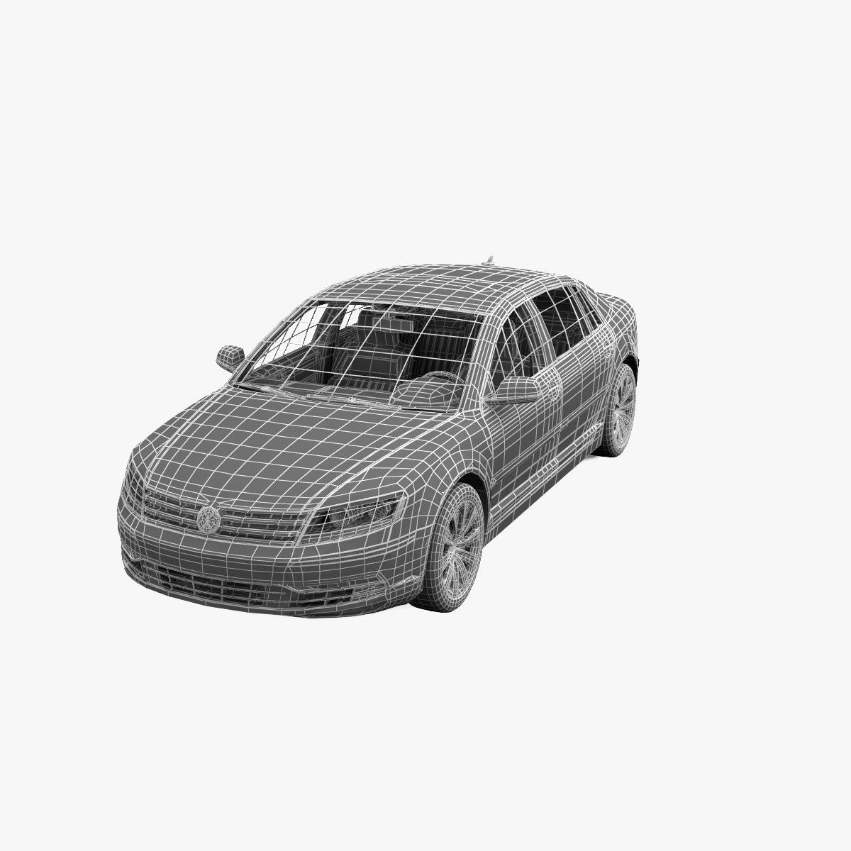 3d volkswagen phaeton 2011 car model