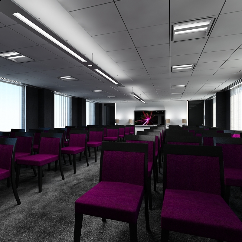 office training room interior 3d max