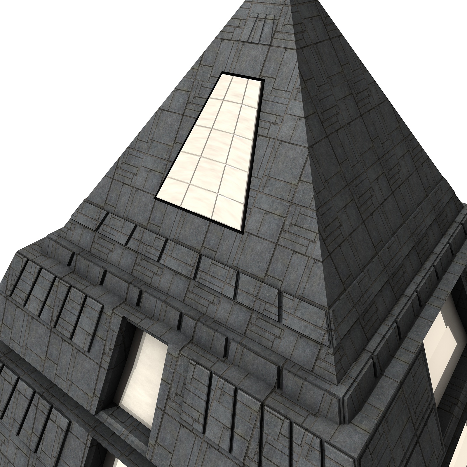 futuristic pyramid 3d model