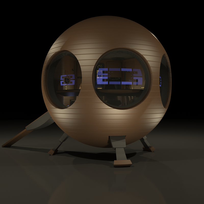 3dsmax shuttle pod