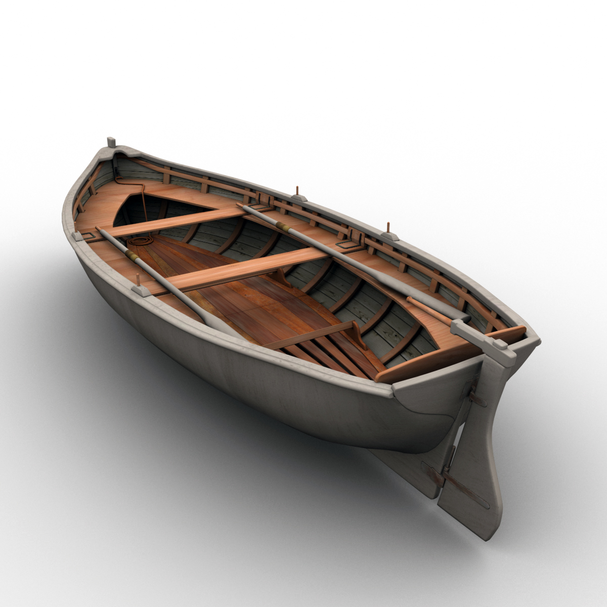 3d row boat