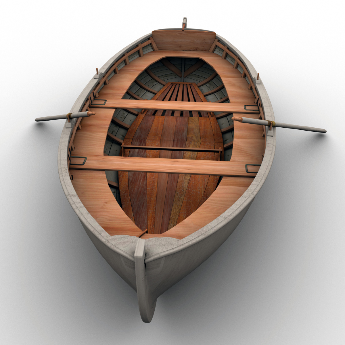 3d row boat