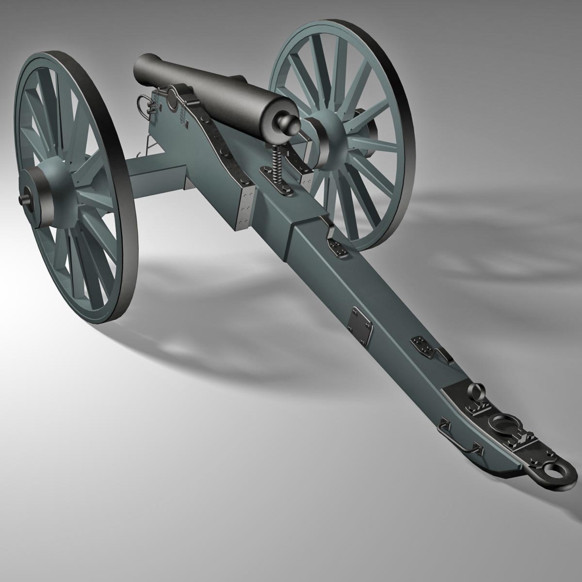 3d model gun napoleon cannon