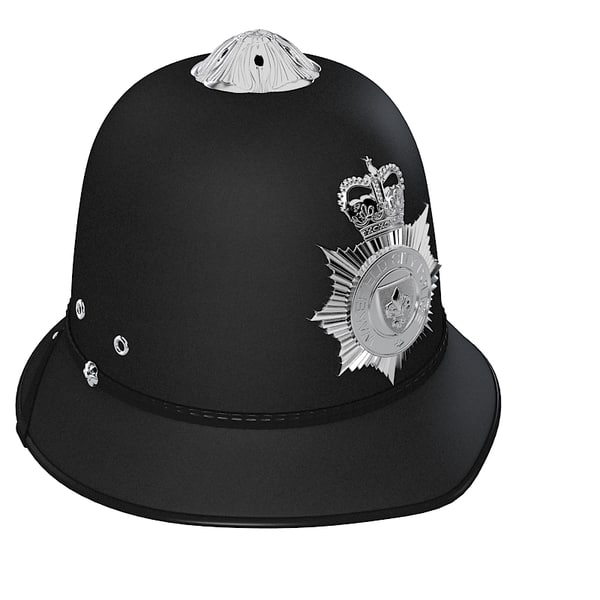 max english police bobby helmet