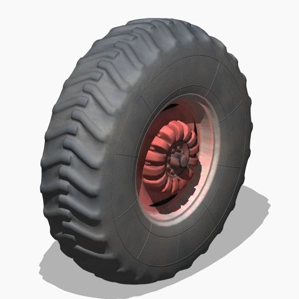tractor wheel 3d dxf