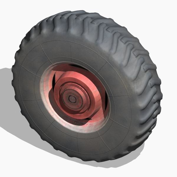 tractor wheel 3d dxf