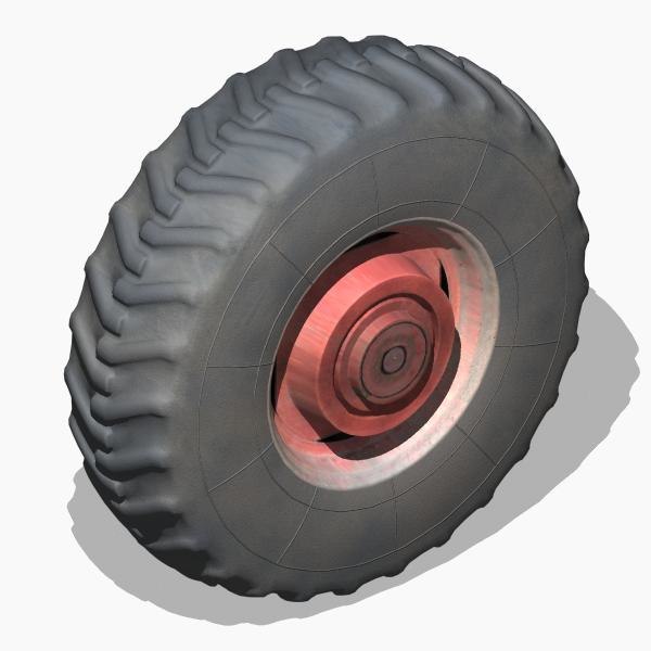 tractor wheel 3d dxf