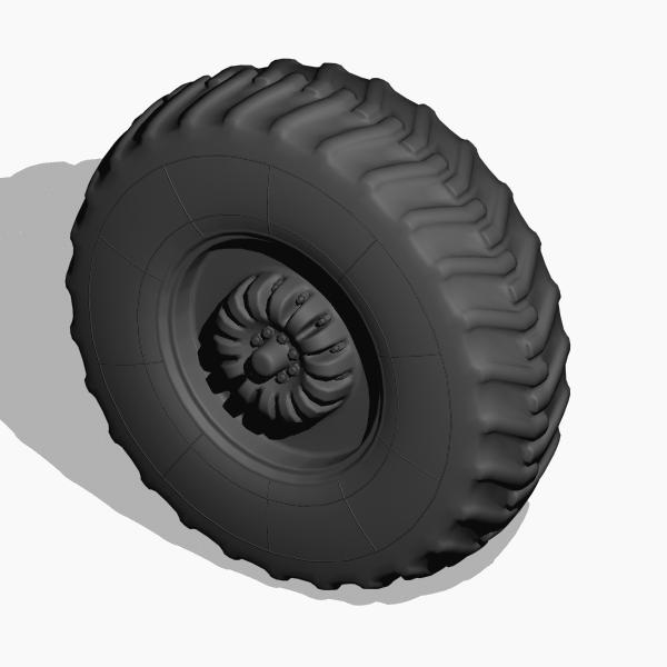 tractor wheel 3d dxf