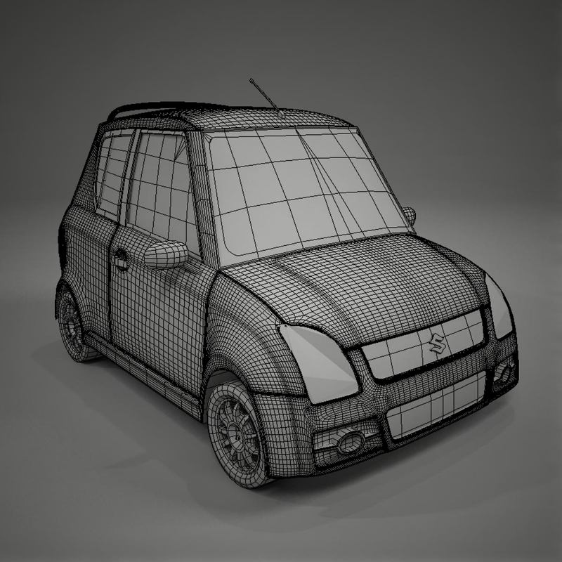 3ds max cartoon car suzuki swift