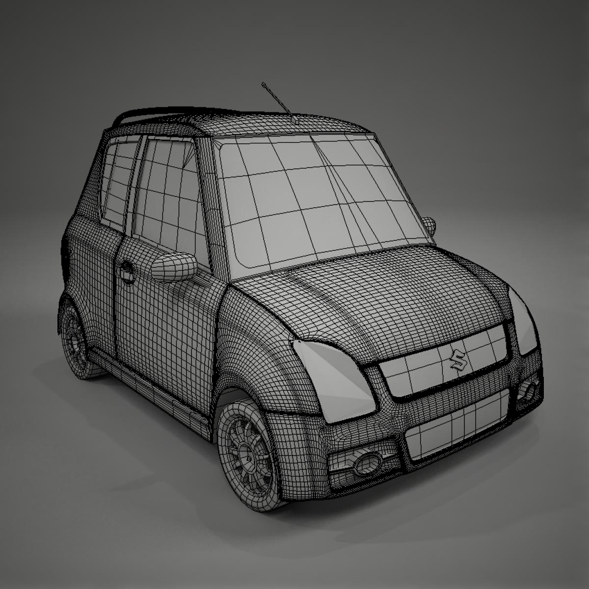 3ds max cartoon car suzuki swift