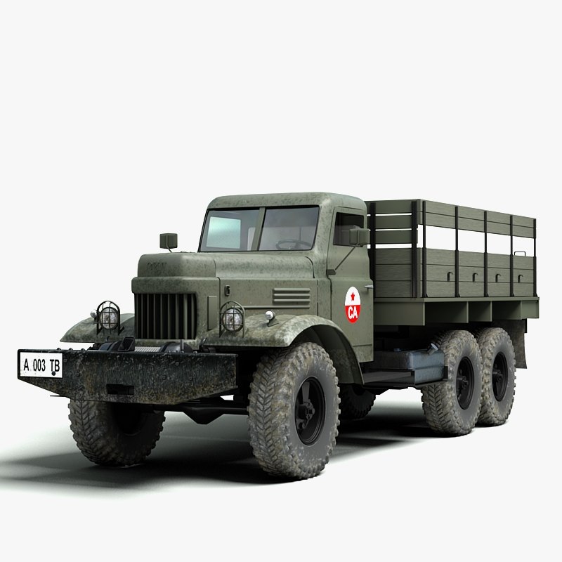 3d soviet zil military truck