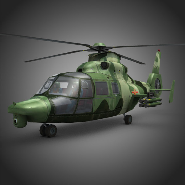 3d harbin z9 attack helicopter