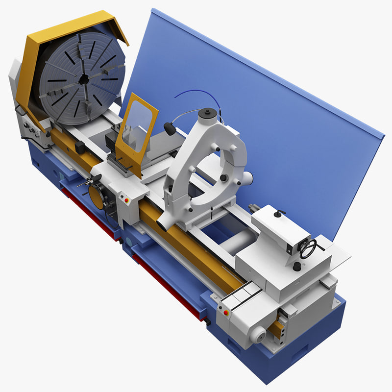 realistic milling machine cu 3d model