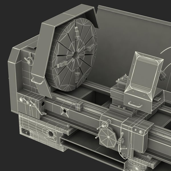 realistic milling machine cu 3d model
