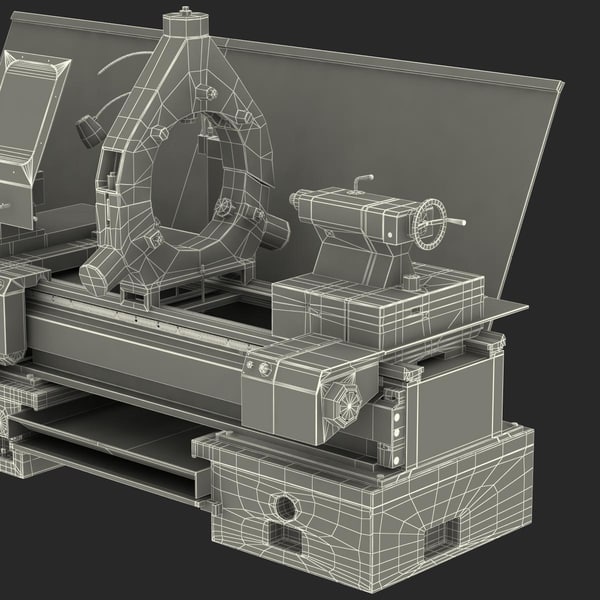 realistic milling machine cu 3d model
