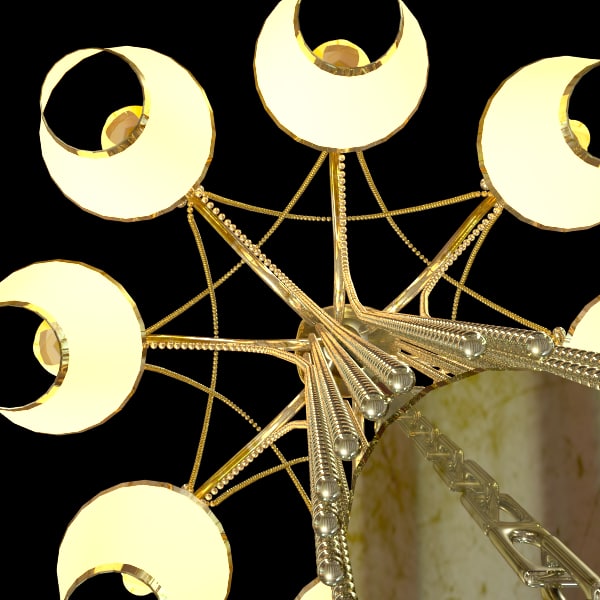 3d luster lamp lighting