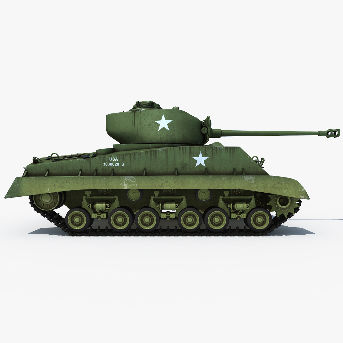 m4 sherman world war 3d model
