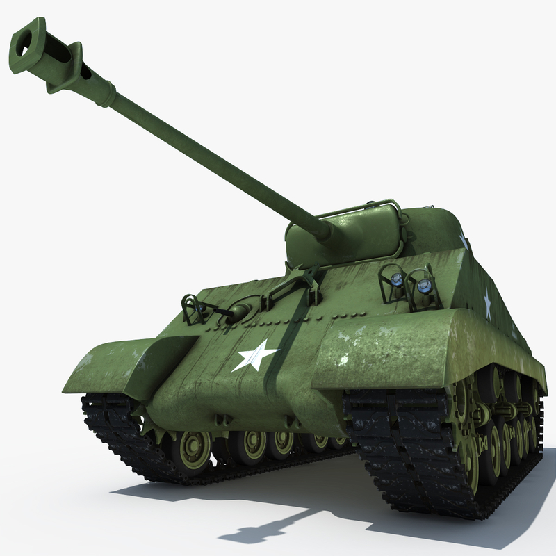 m4 sherman world war 3d model