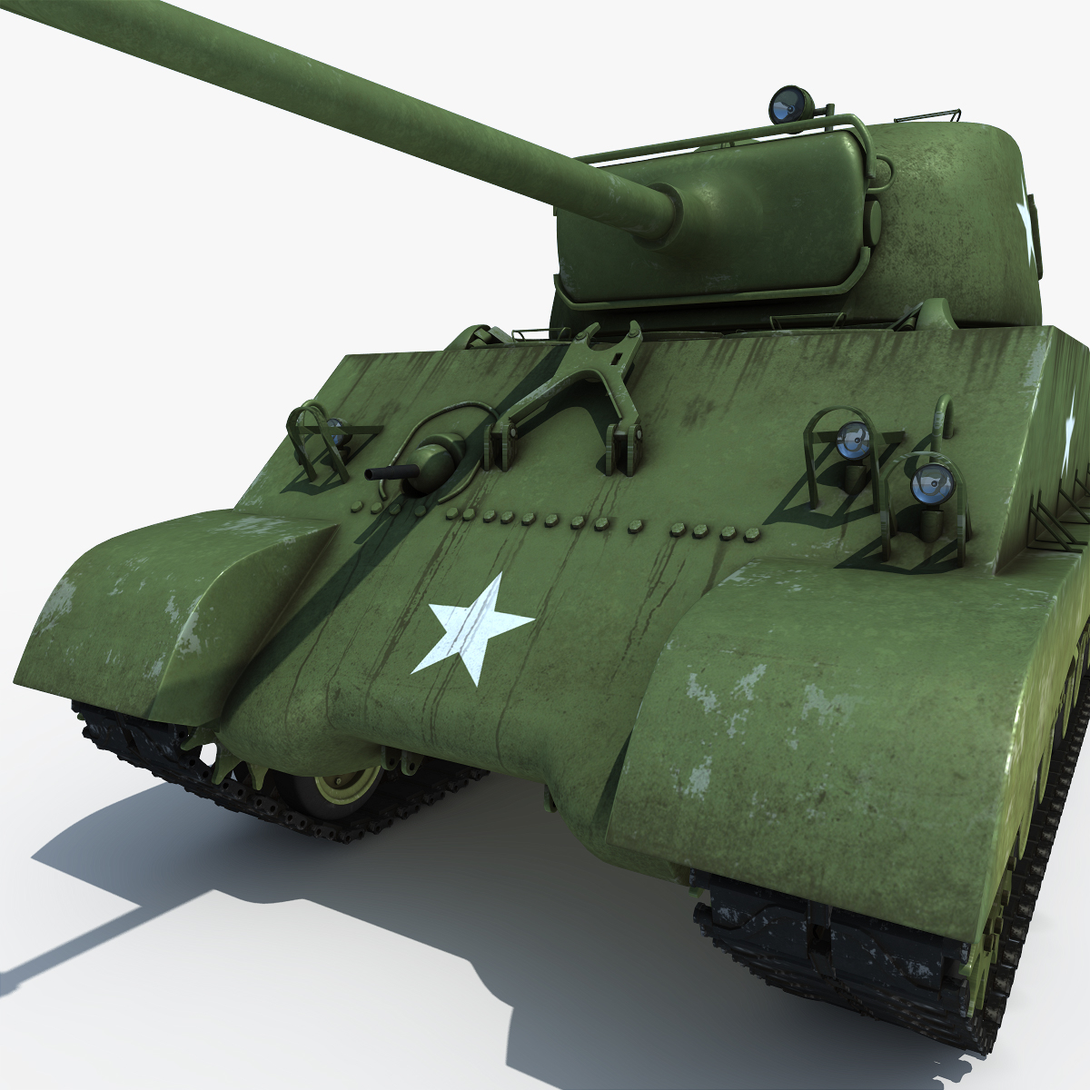 m4 sherman world war 3d model