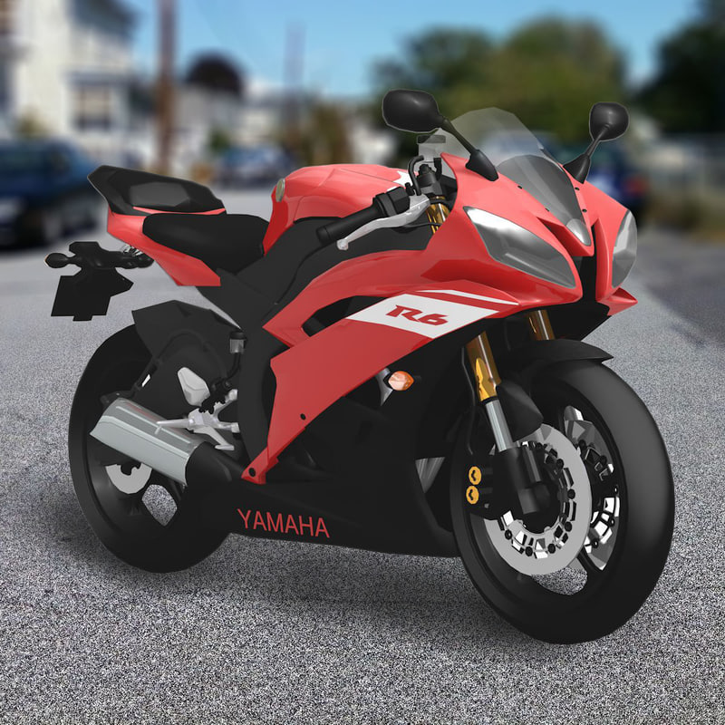 yamaha r6 3d dxf