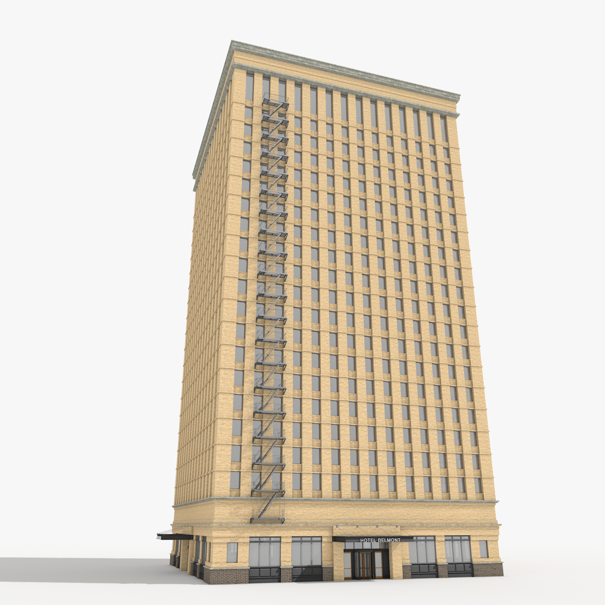 classically building tower 3d model