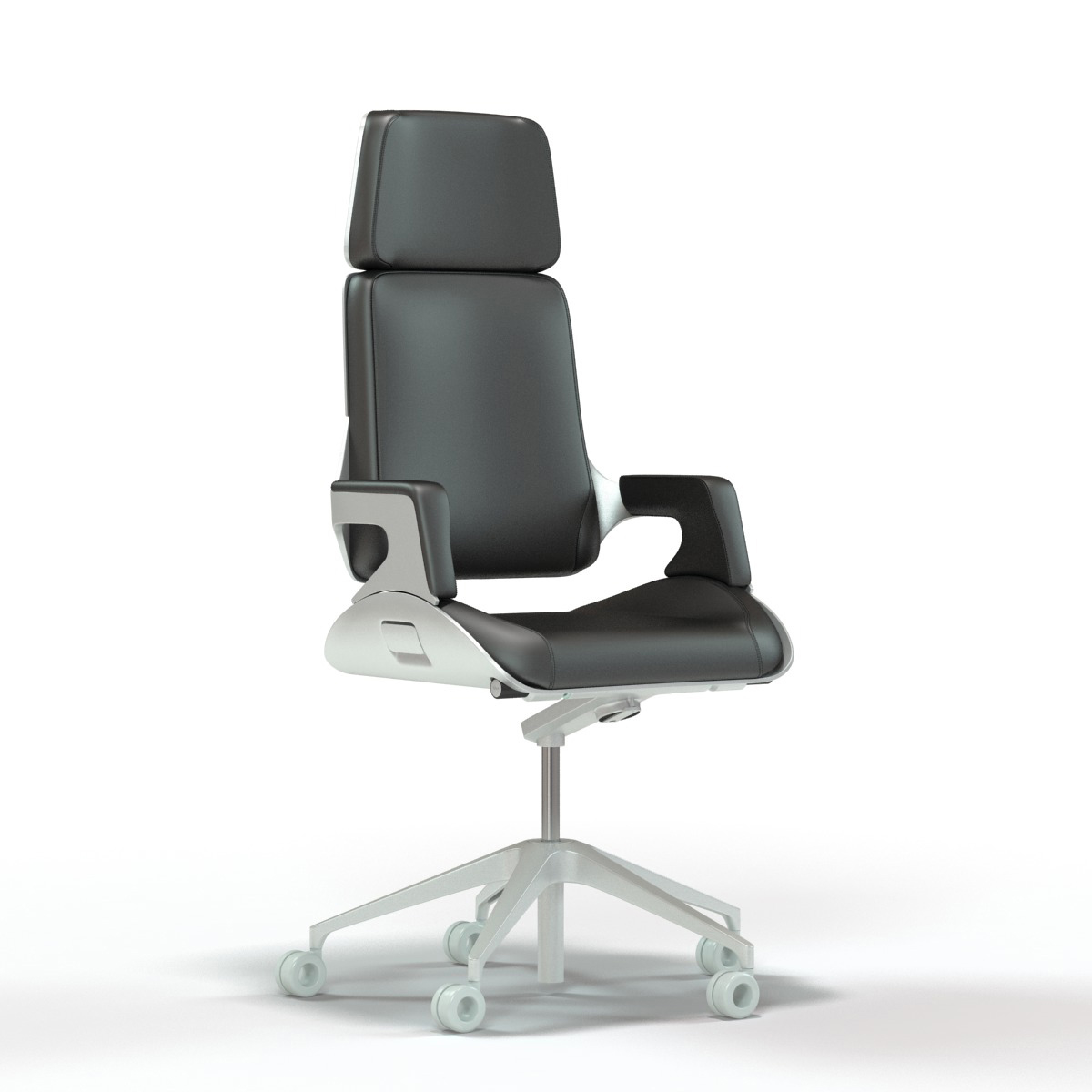 3d interstuhl silver office chair model