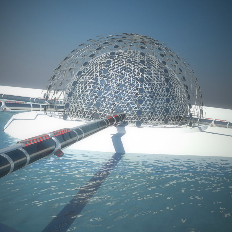 3d modern architecture - igloo model