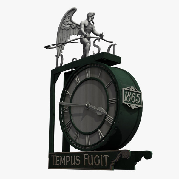 3ds max wall clock tempus fugit