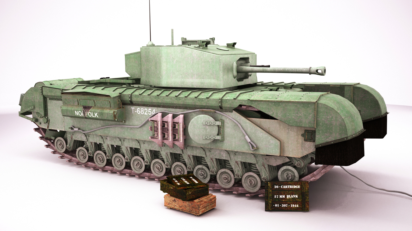 3d churchill vii tank